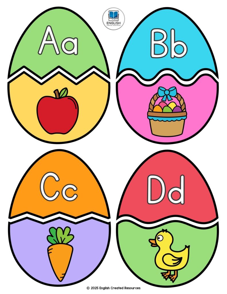 Alphabet Easter Egg Puzzles – English Created Resources