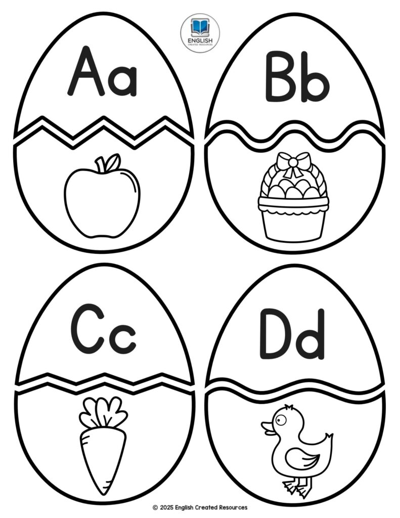 Alphabet Easter Egg Puzzles – English Created Resources