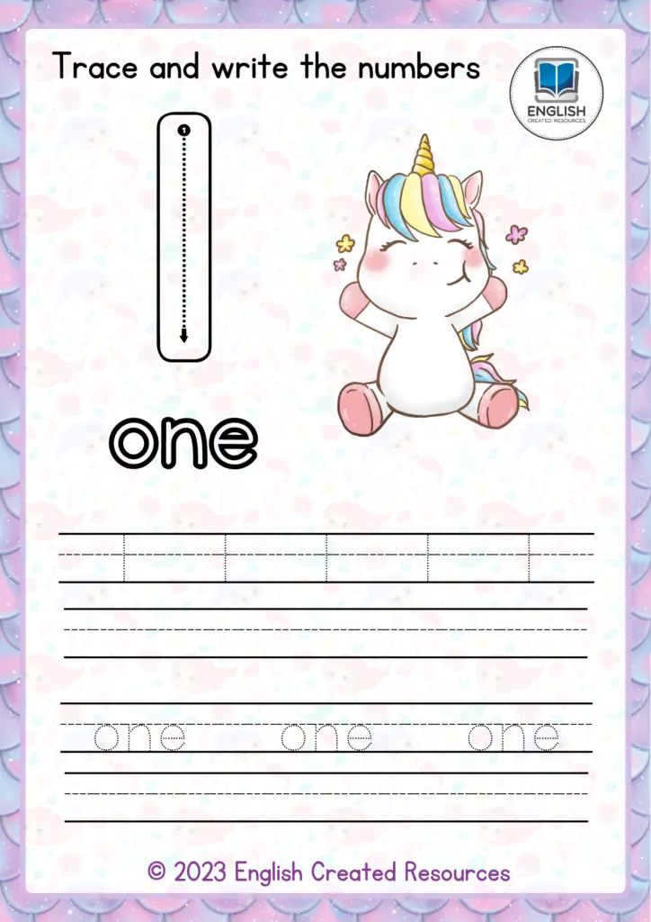 Unicorn Numbers – English Created Resources