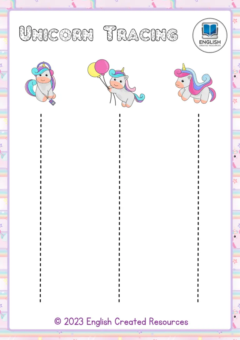 Unicorn Tracing – English Created Resources