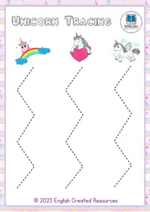 Unicorn Tracing – English Created Resources