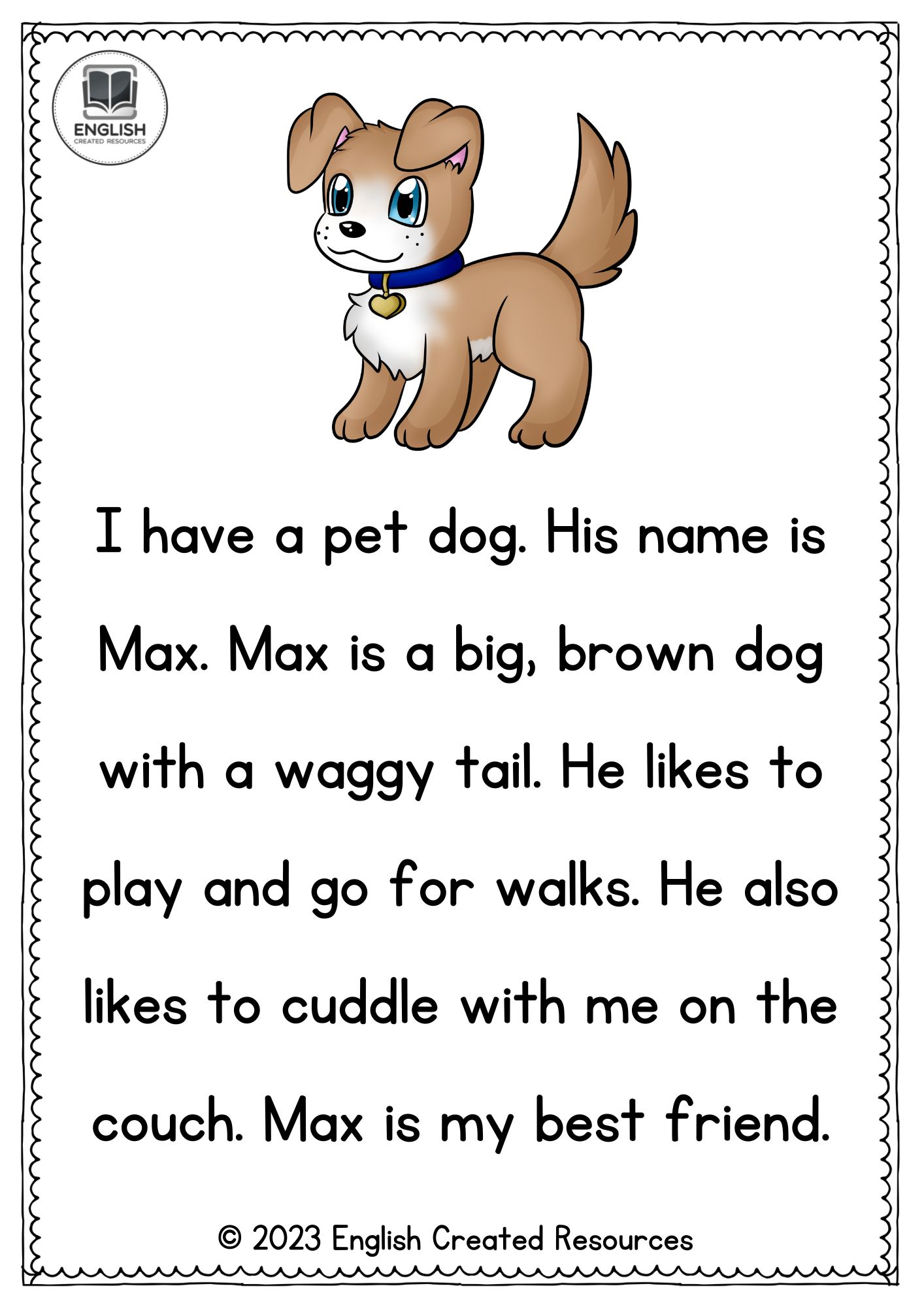 Reading Practice Pet Animals – English Created Resources