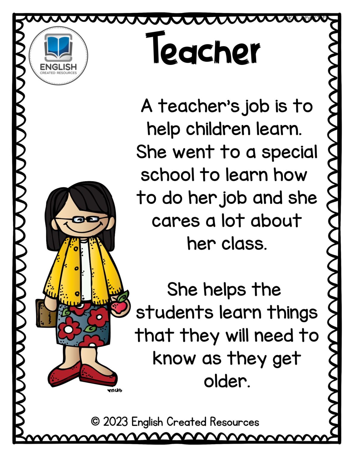 Community Helpers Reading Comprehension – English Created Resources