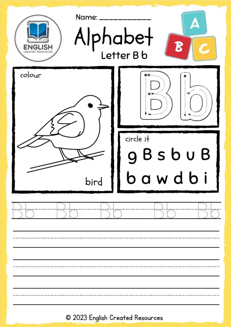 Alphabet Tracing and Coloring Worksheets – English Created Resources