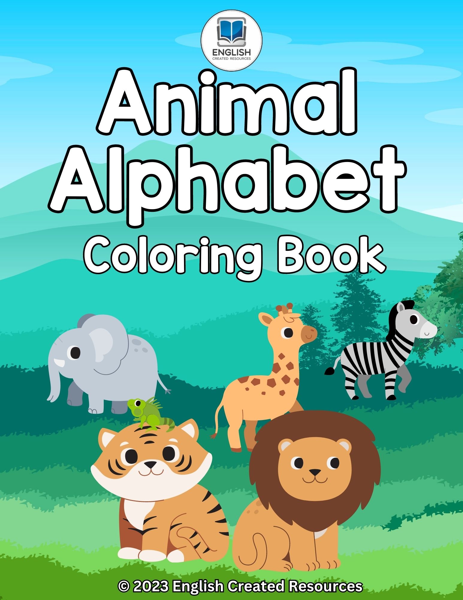 Animal Alphabet Coloring Book – English Created Resources