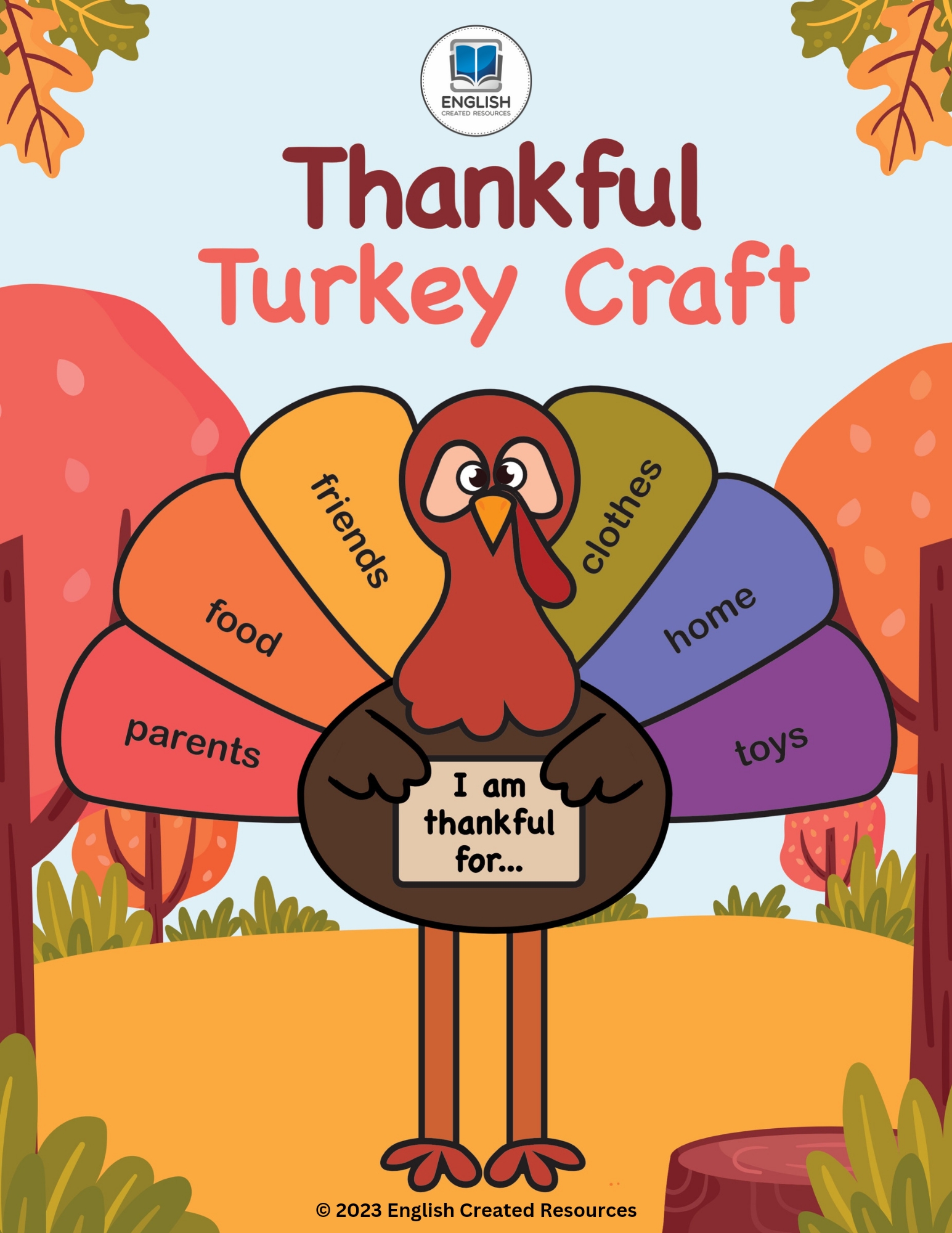 Thankful Turkey Craft – English Created Resources
