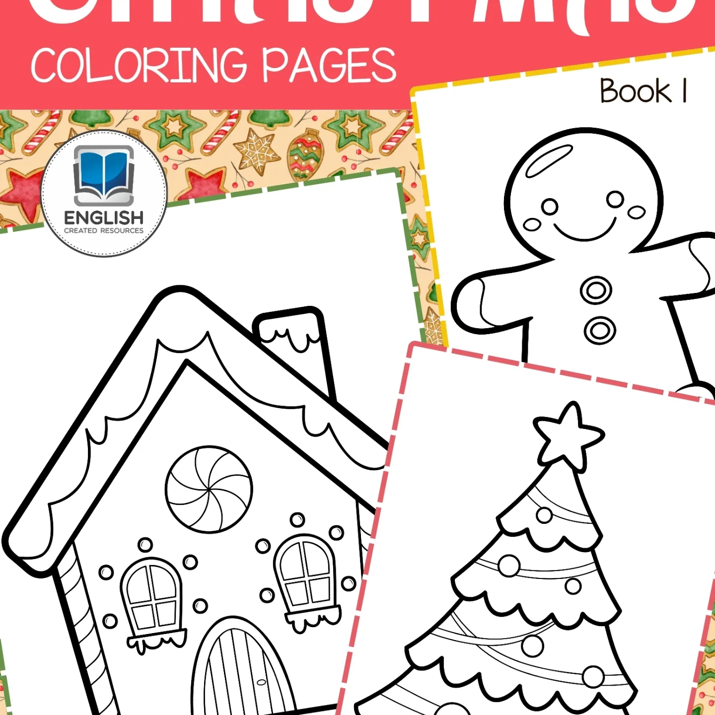 Christmas Coloring Pages Book 1 – English Created Resources