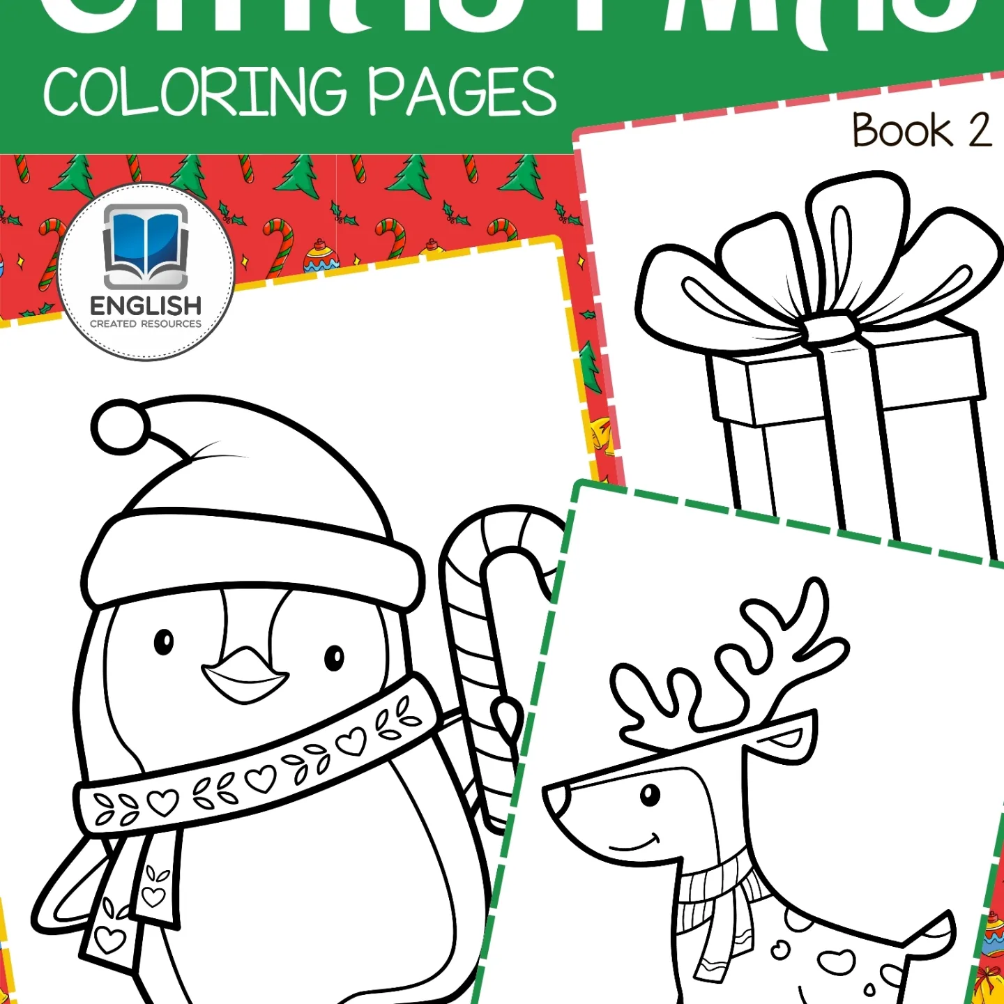 Christmas Coloring Pages Book 2 – English Created Resources