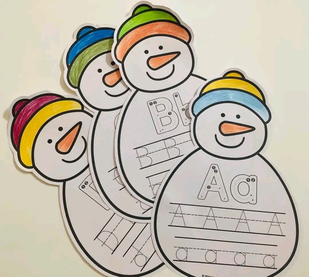 Snowman Letter Practice – English Created Resources