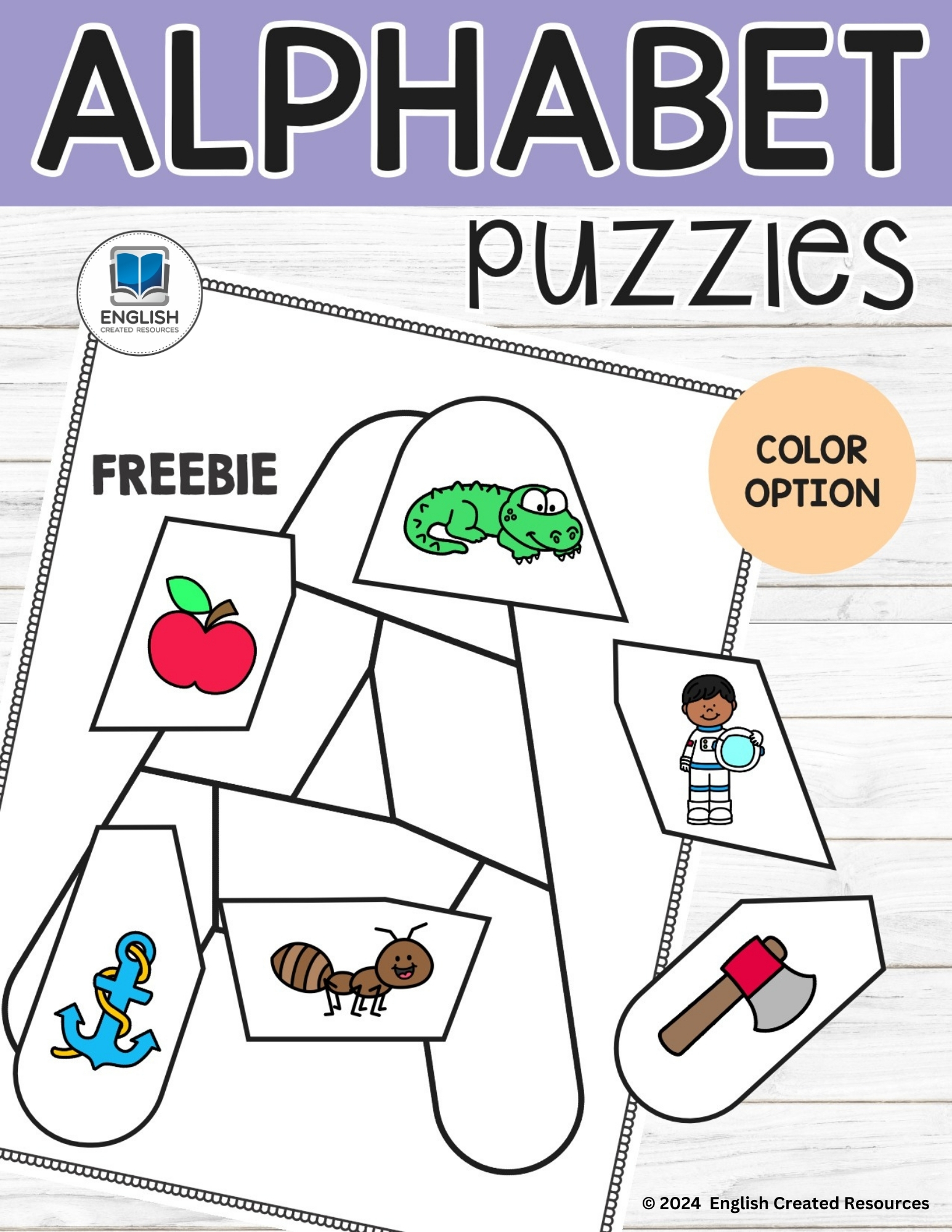 Alphabet Puzzles Color Option – English Created Resources