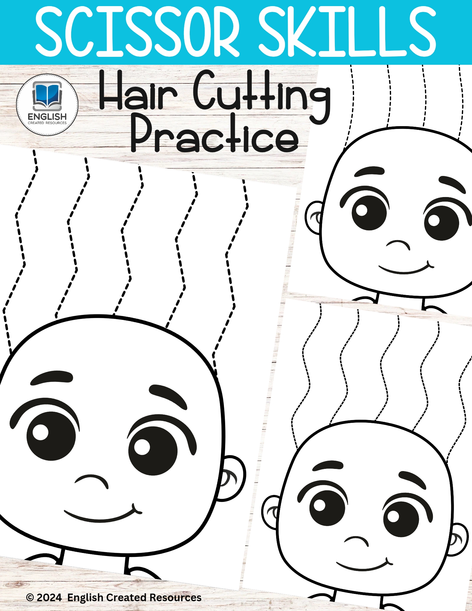 Scissor Skills Hair Cutting Practice – English Created Resources