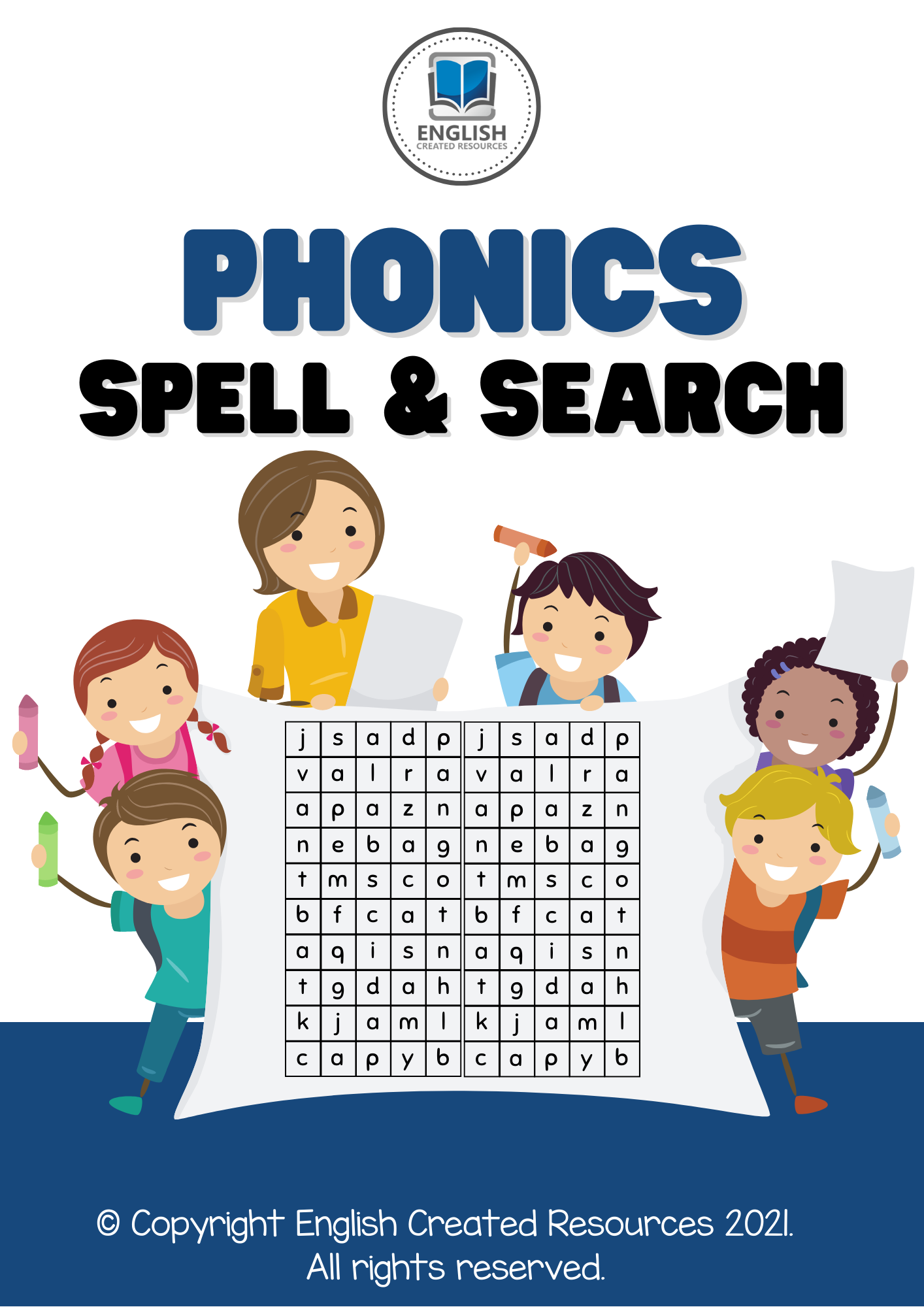 Phonics Short Vowels Spell and Search – English Created Resources