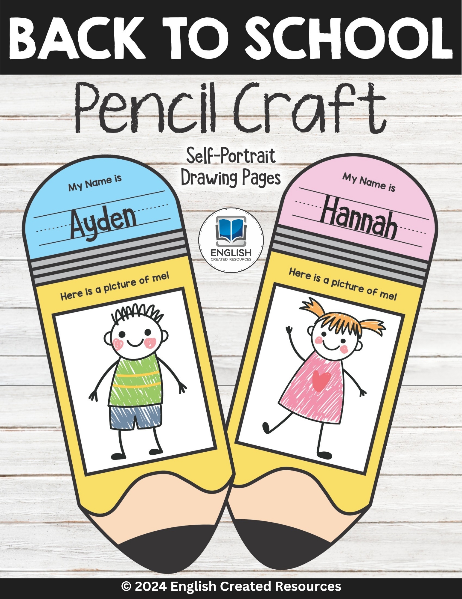 Self-Portrait Drawing Pages – English Created Resources