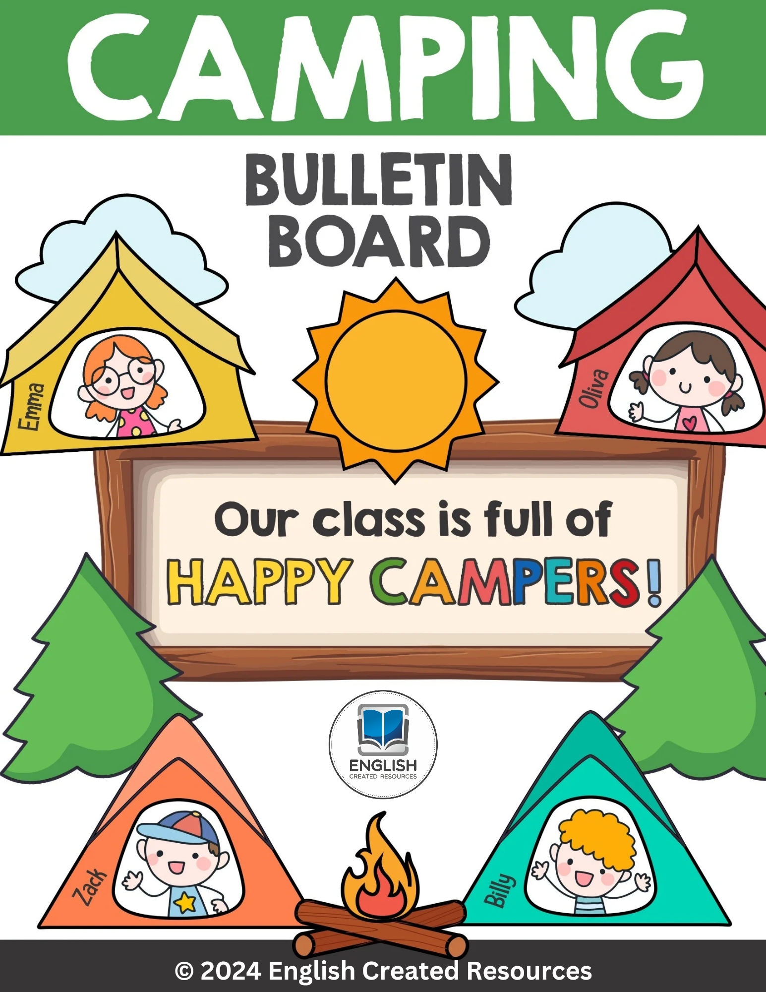 Camping Bulletin Board – English Created Resources