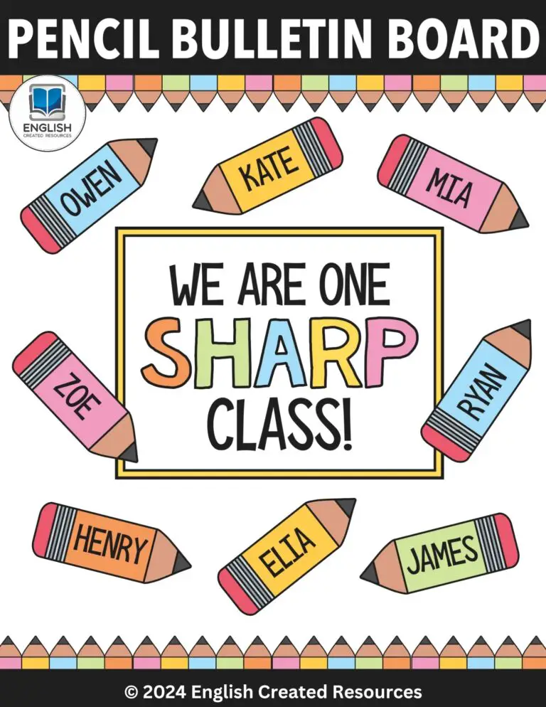 Pencil Bulletin Board – English Created Resources