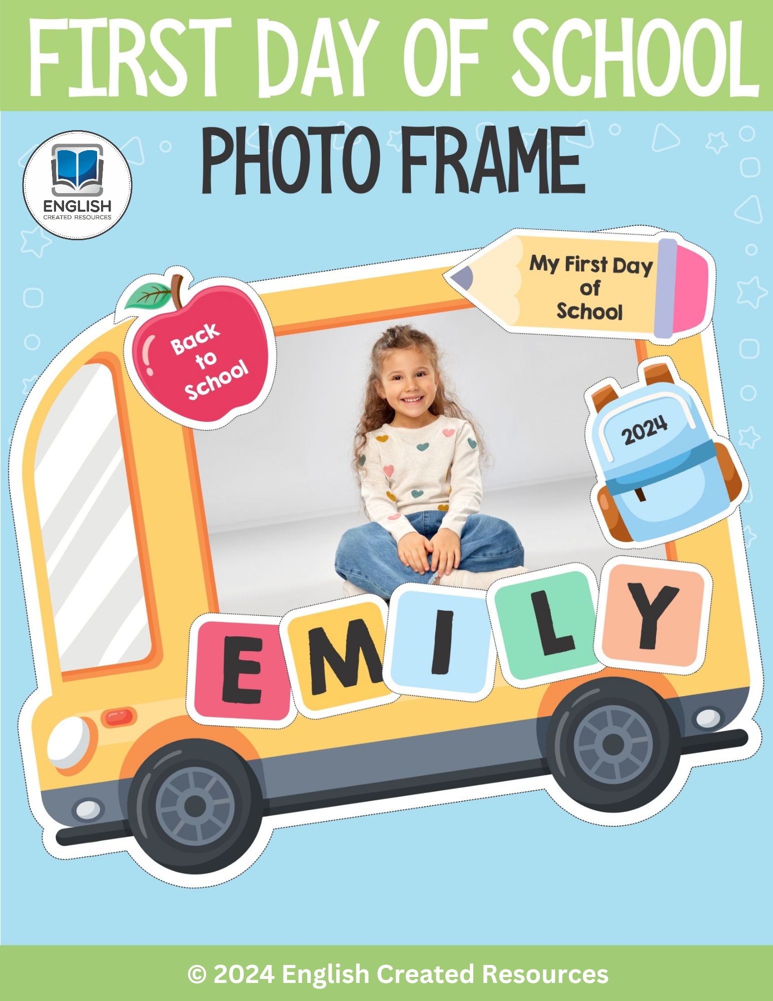 School Bus Photo Frame – English Created Resources