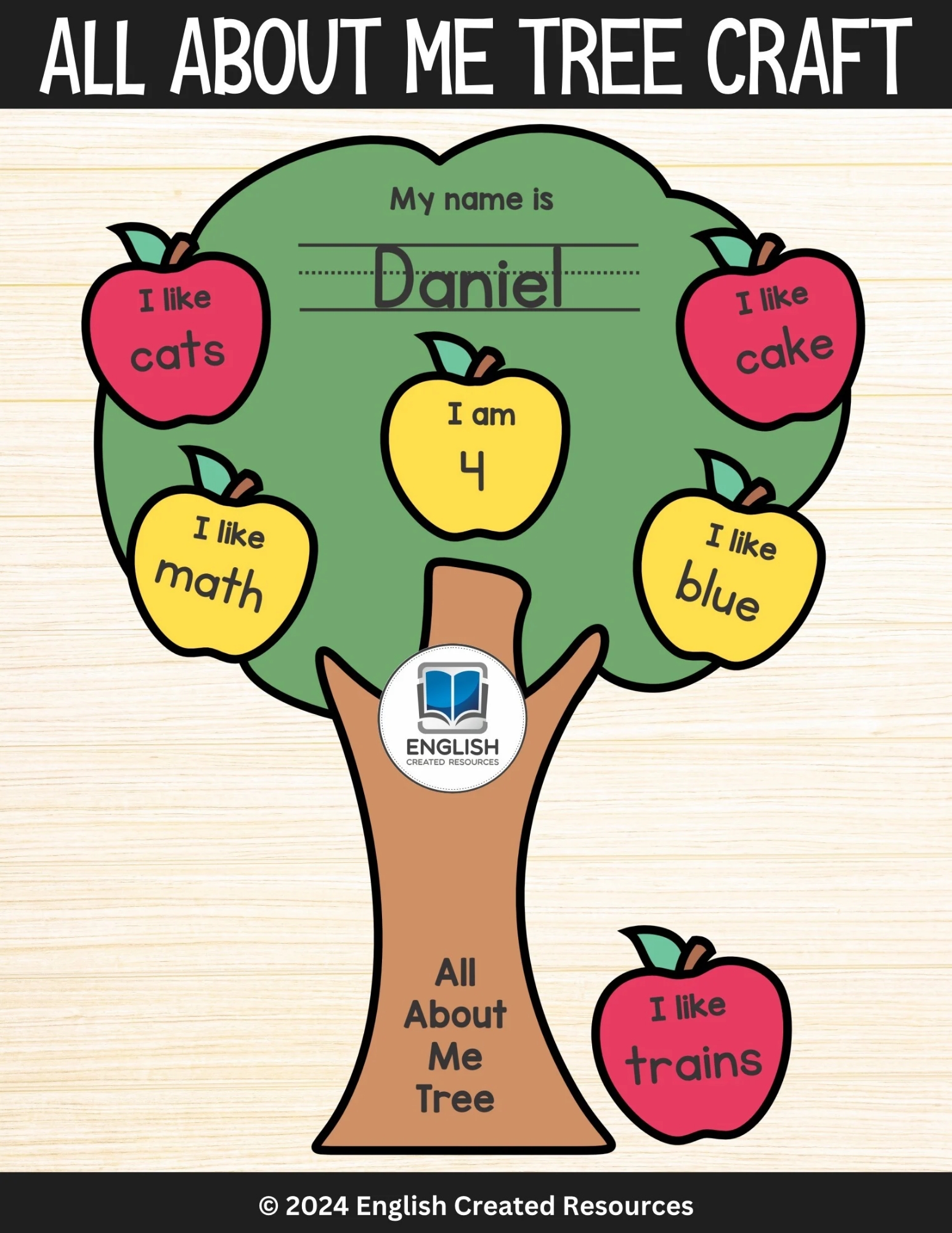 All About Me Apple Tree – English Created Resources