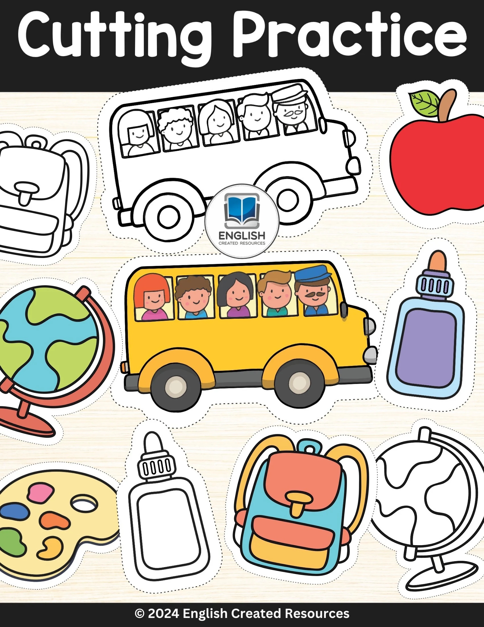 Back To School Cutting Practice – English Created Resources