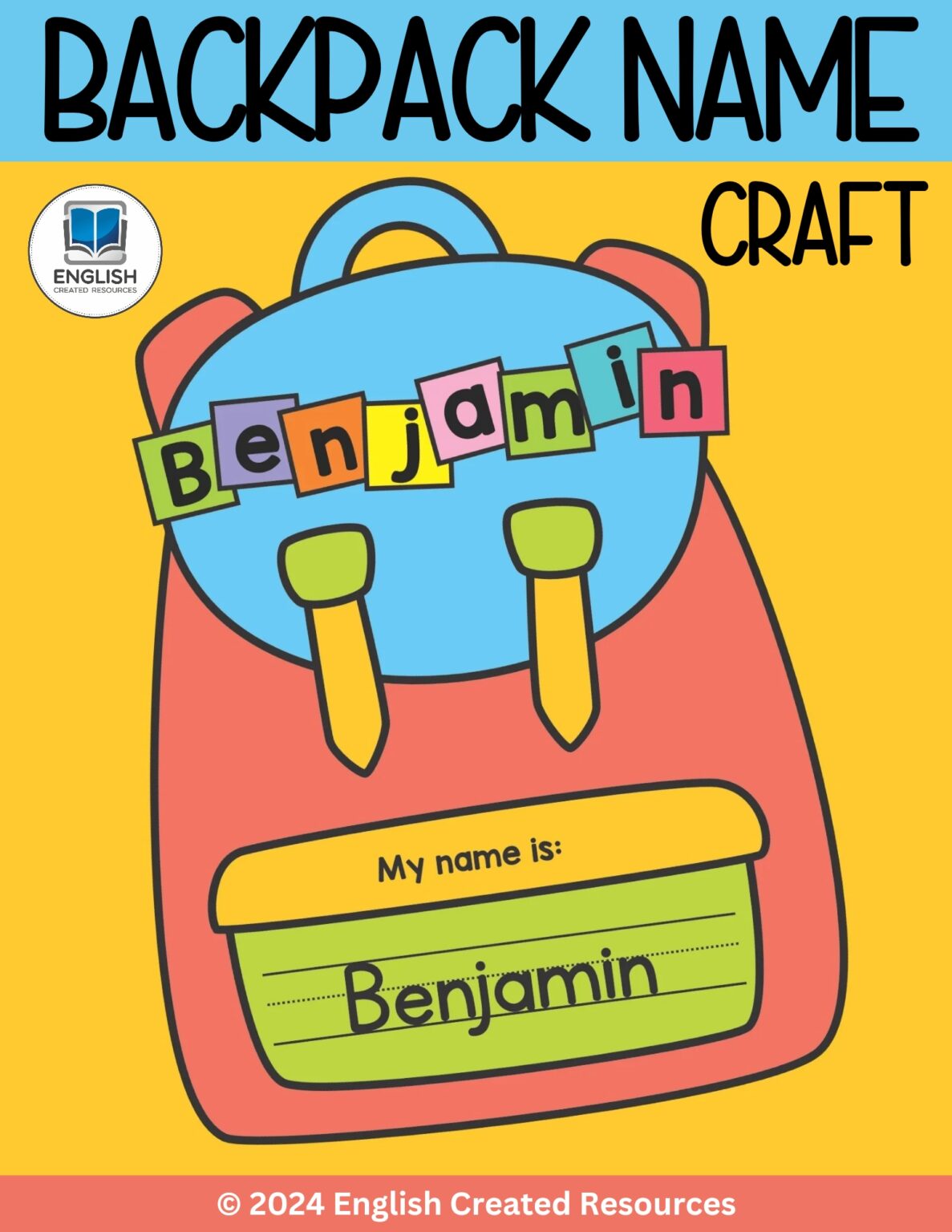 Backpack Name Craft – English Created Resources