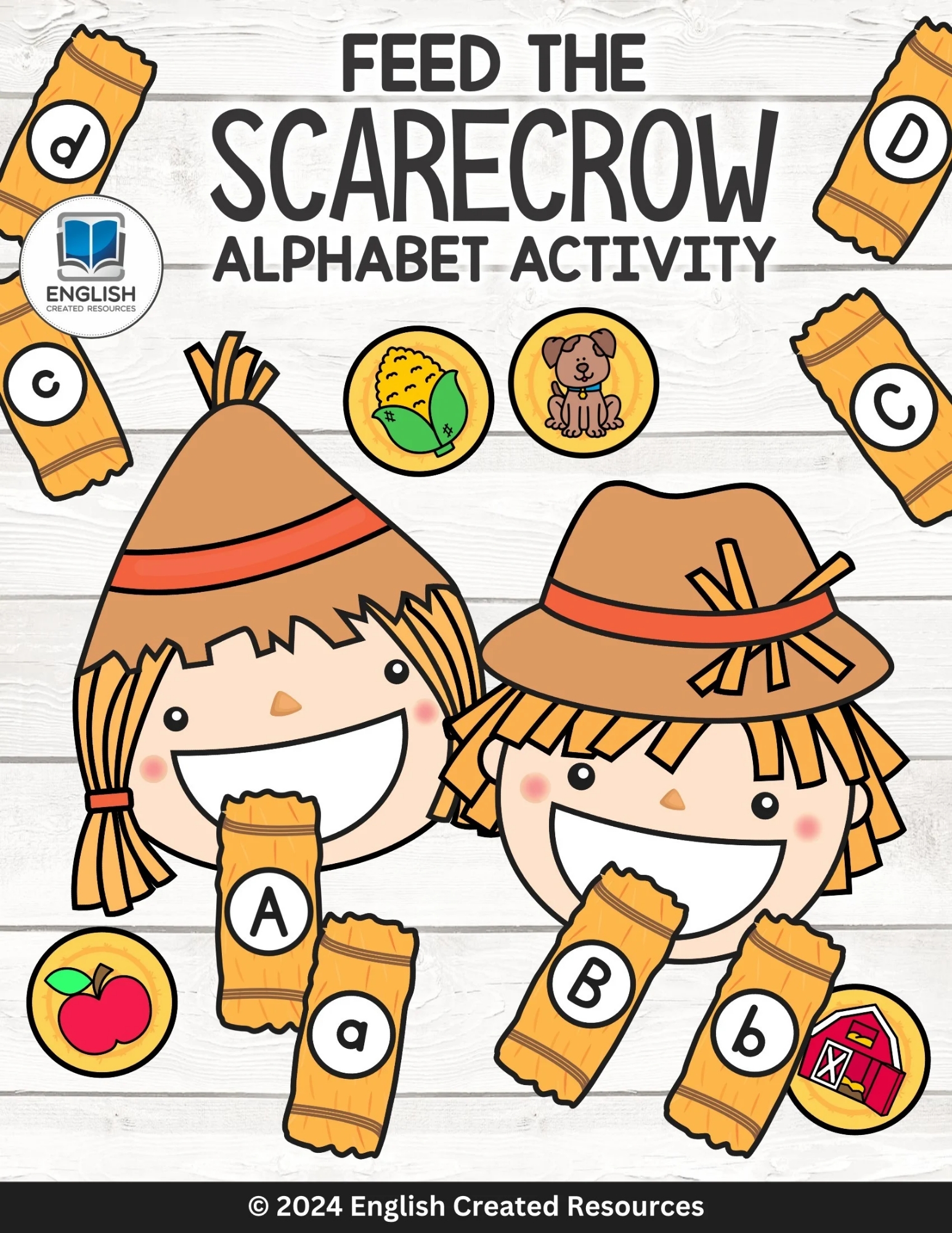 Feed the Scarecrow Alphabet Activity – English Created Resources