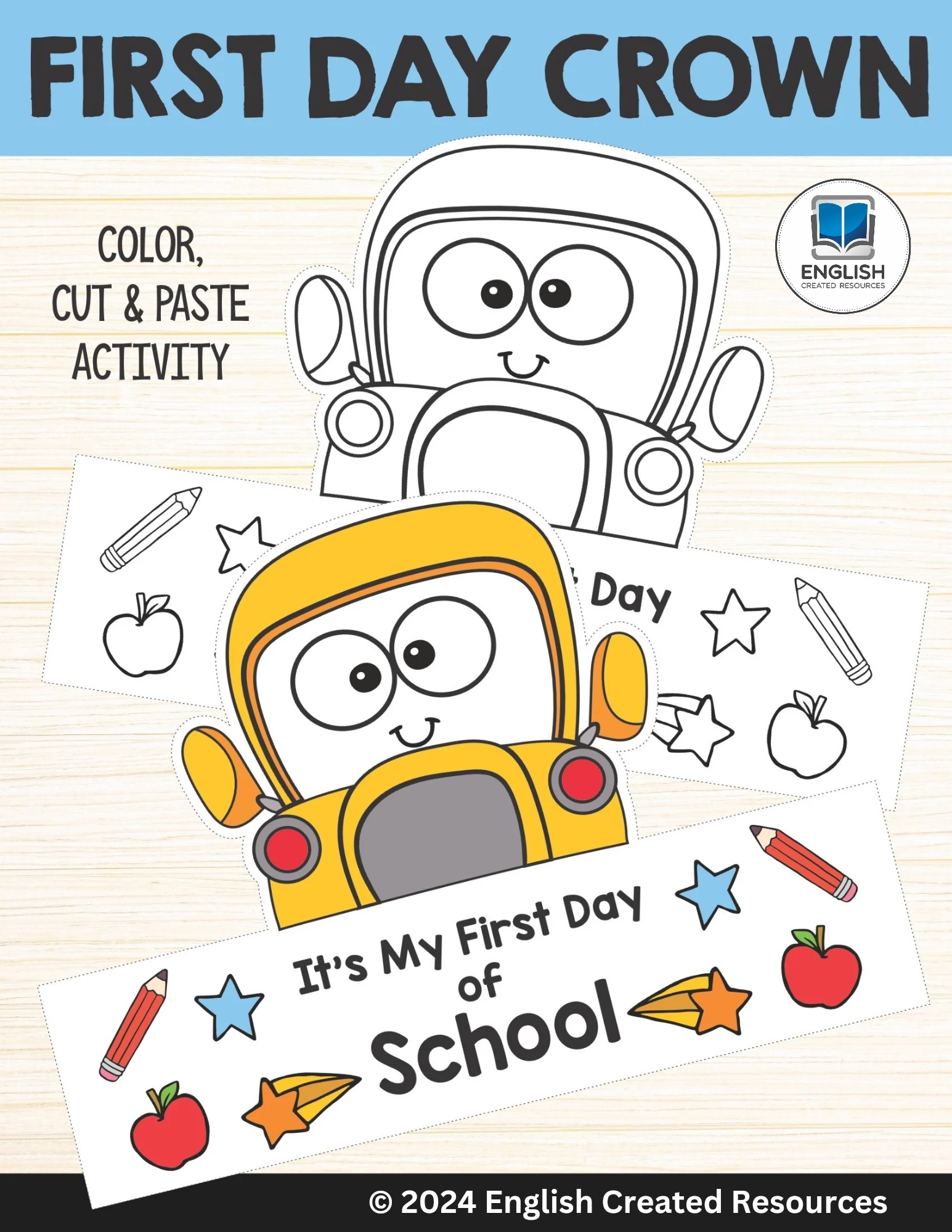 First Day of School Crown – English Created Resources