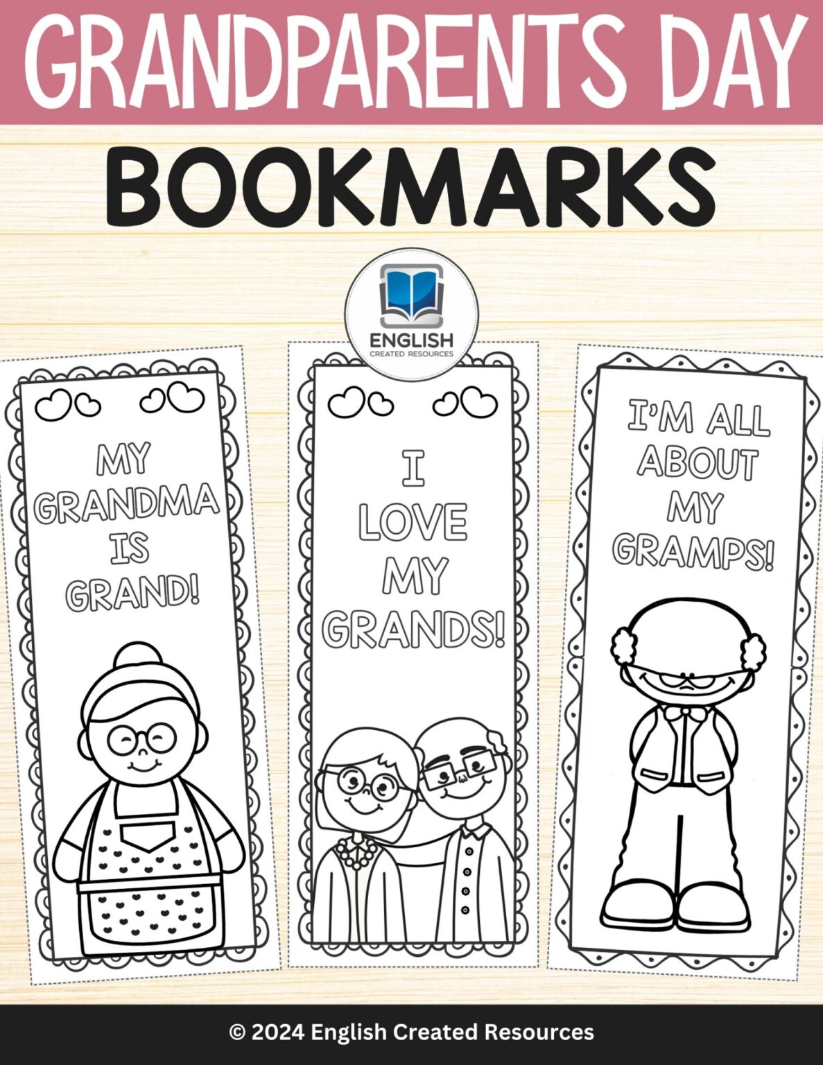 Grandparents Day Bookmarks – English Created Resources