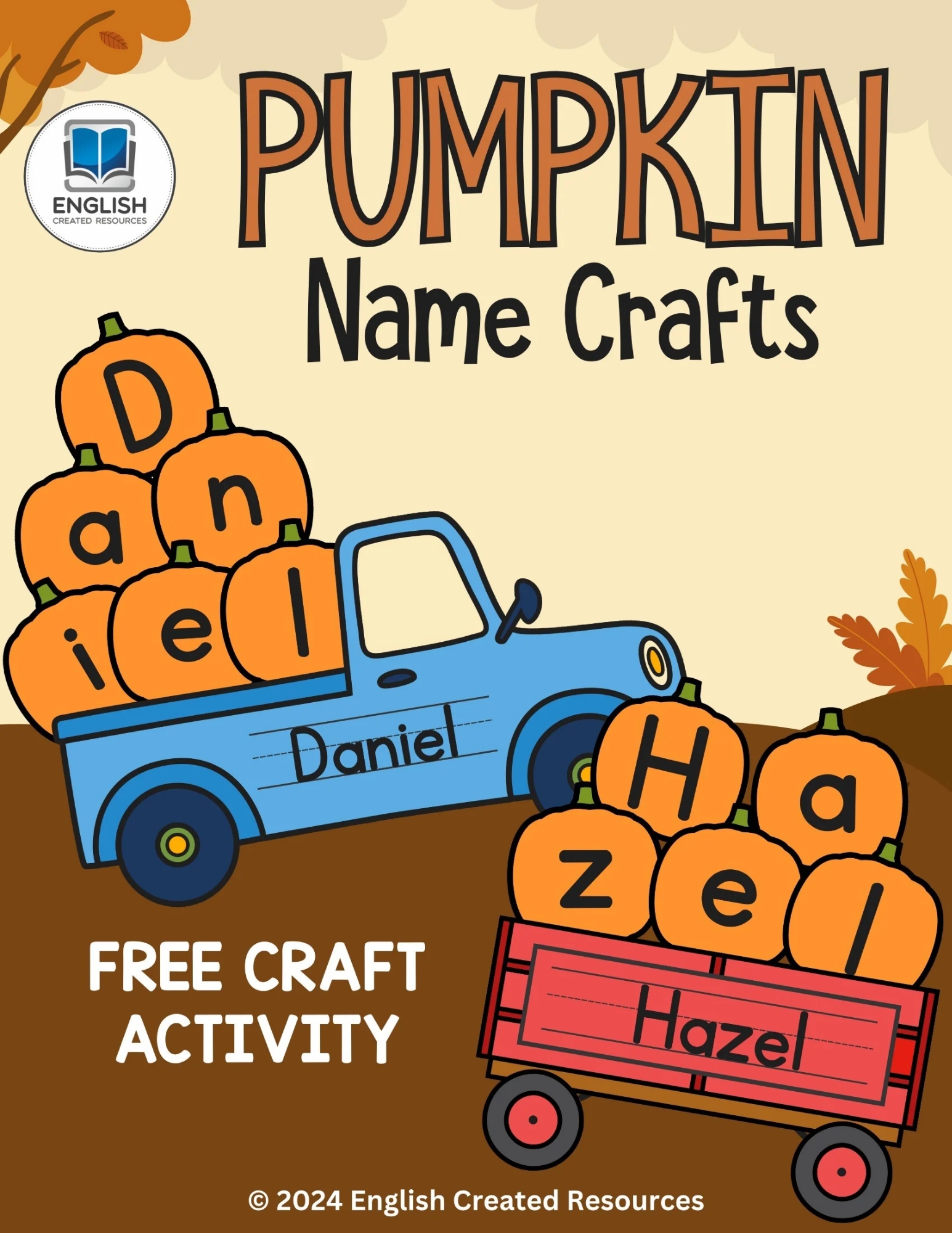 Pumpkin Name Crafts – English Created Resources