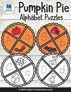Pumpkin Pie Alphabet Puzzles – English Created Resources