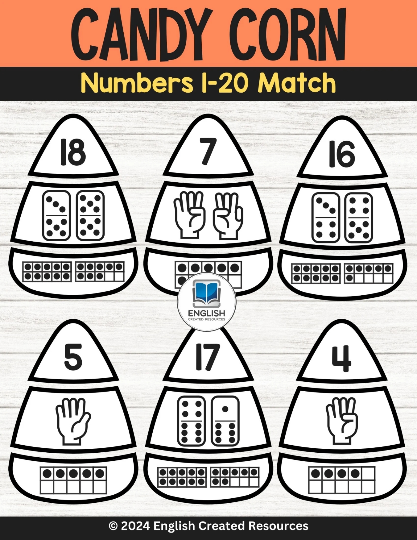 Candy Corn Numbers 1-20 Activities – English Created Resources