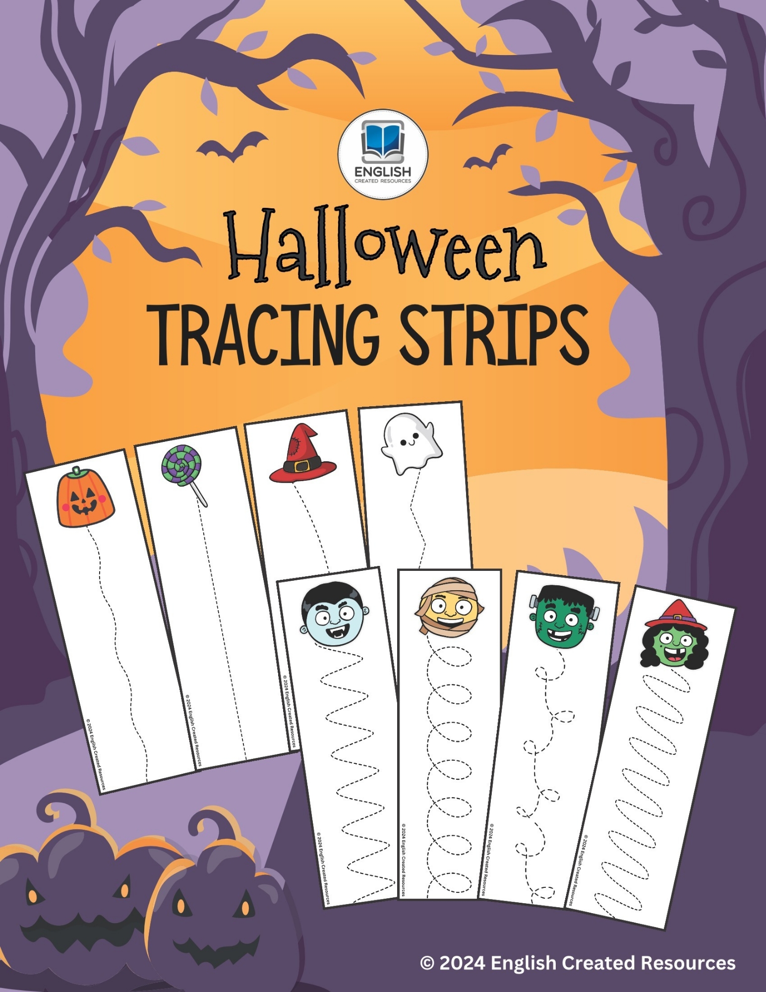 Halloween Tracing Strips – English Created Resources