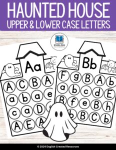 Haunted House Alphabet Activities – English Created Resources