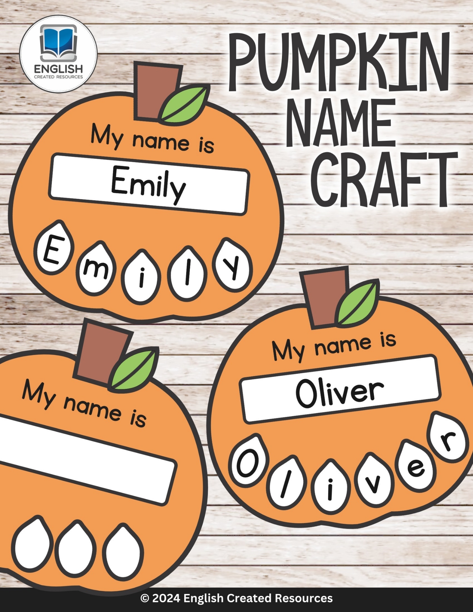 Pumpkin Name Craft – English Created Resources