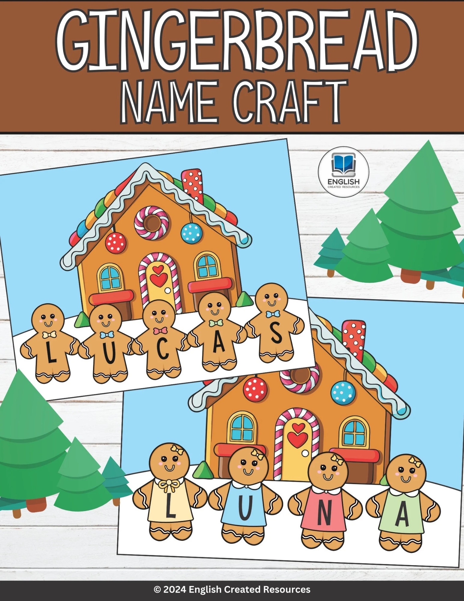 Gingerbread Name Craft – English Created Resources