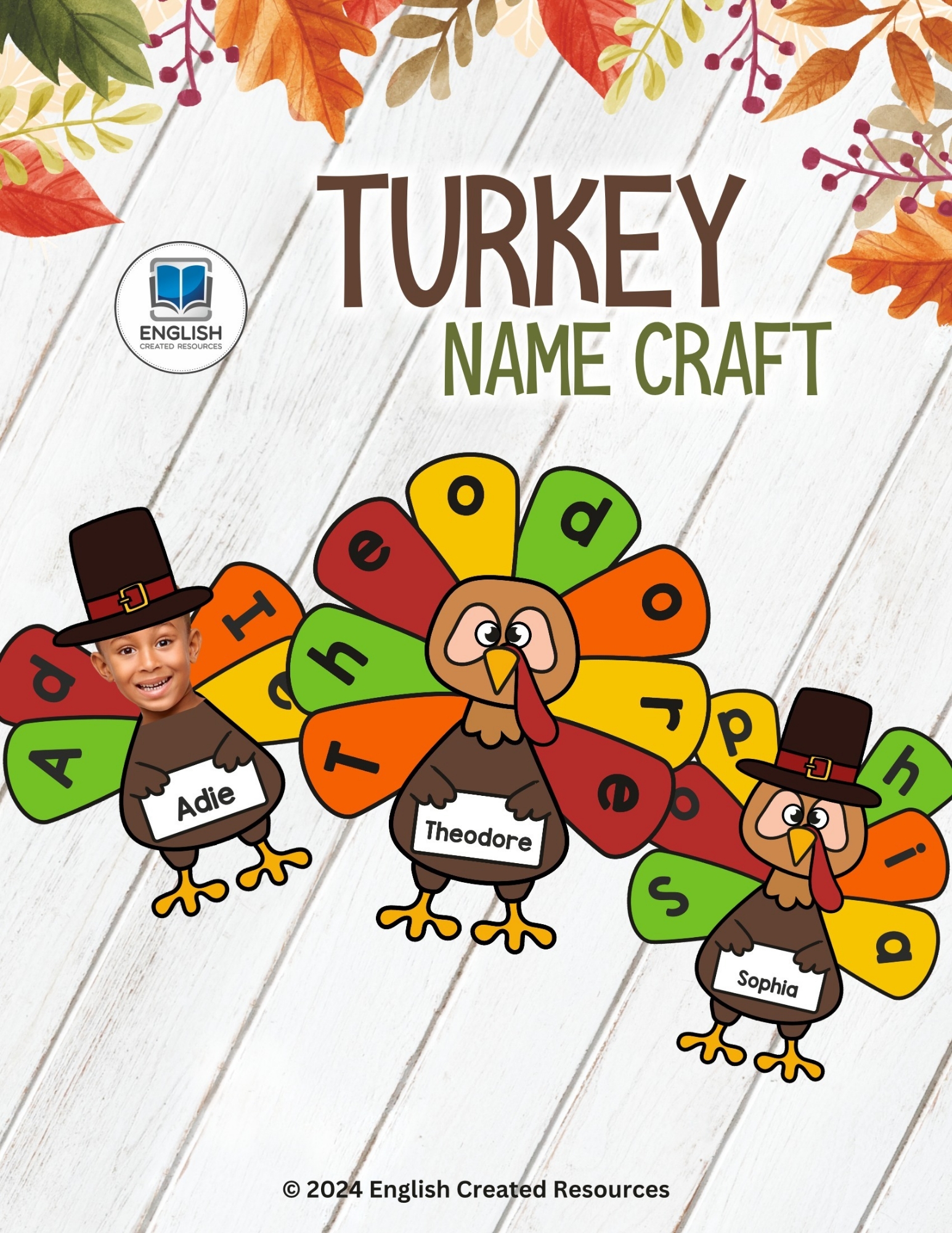 Turkey Name Craft – English Created Resources