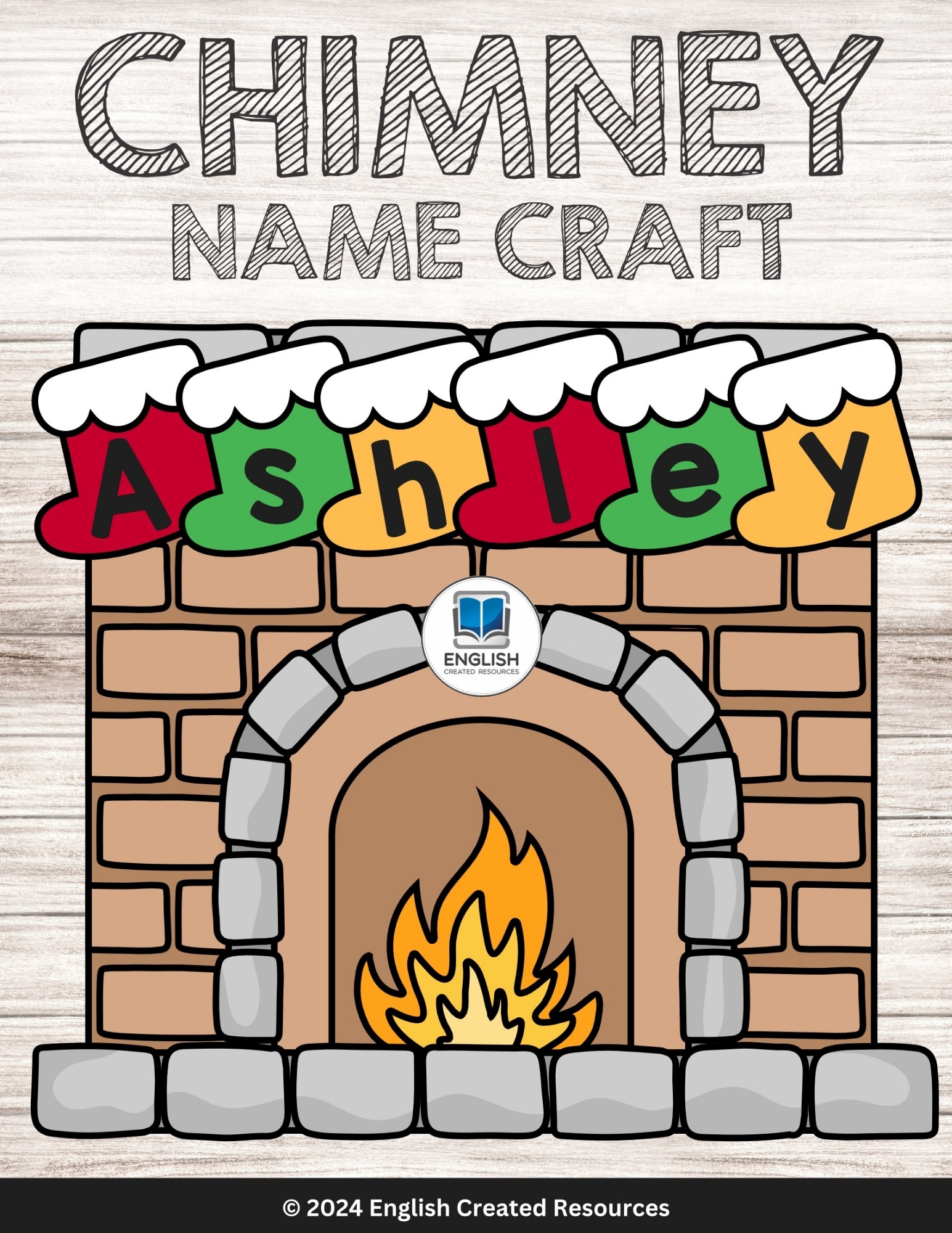 Christmas Chimney Name Craft – English Created Resources