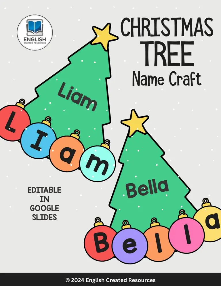 Christmas Tree Name Craft – English Created Resources