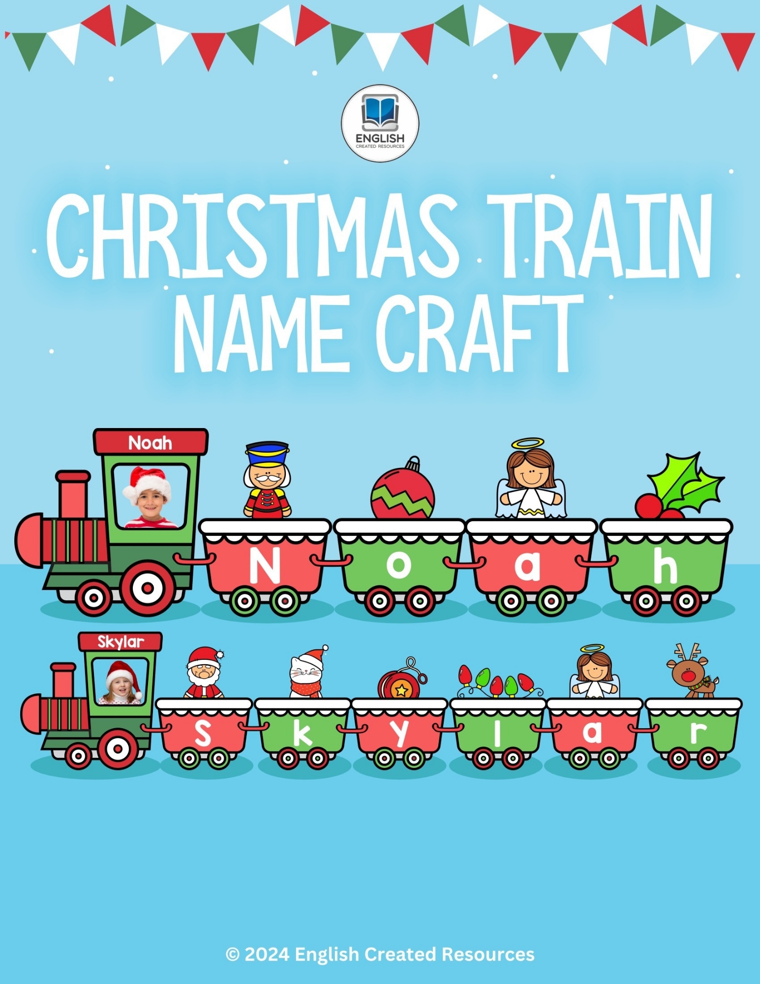 Christmas Train Name Craft – English Created Resources