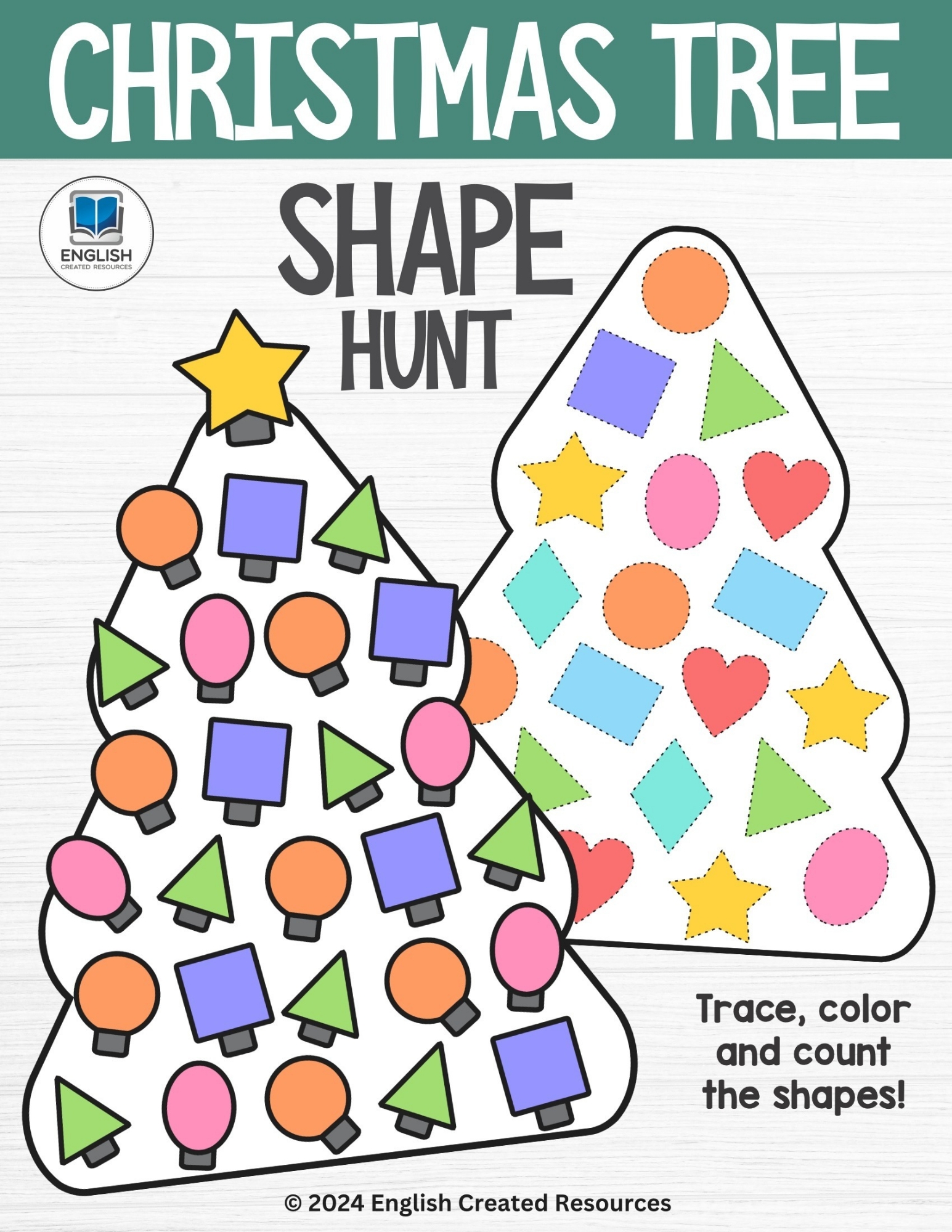 Christmas Tree Shape Hunt – English Created Resources