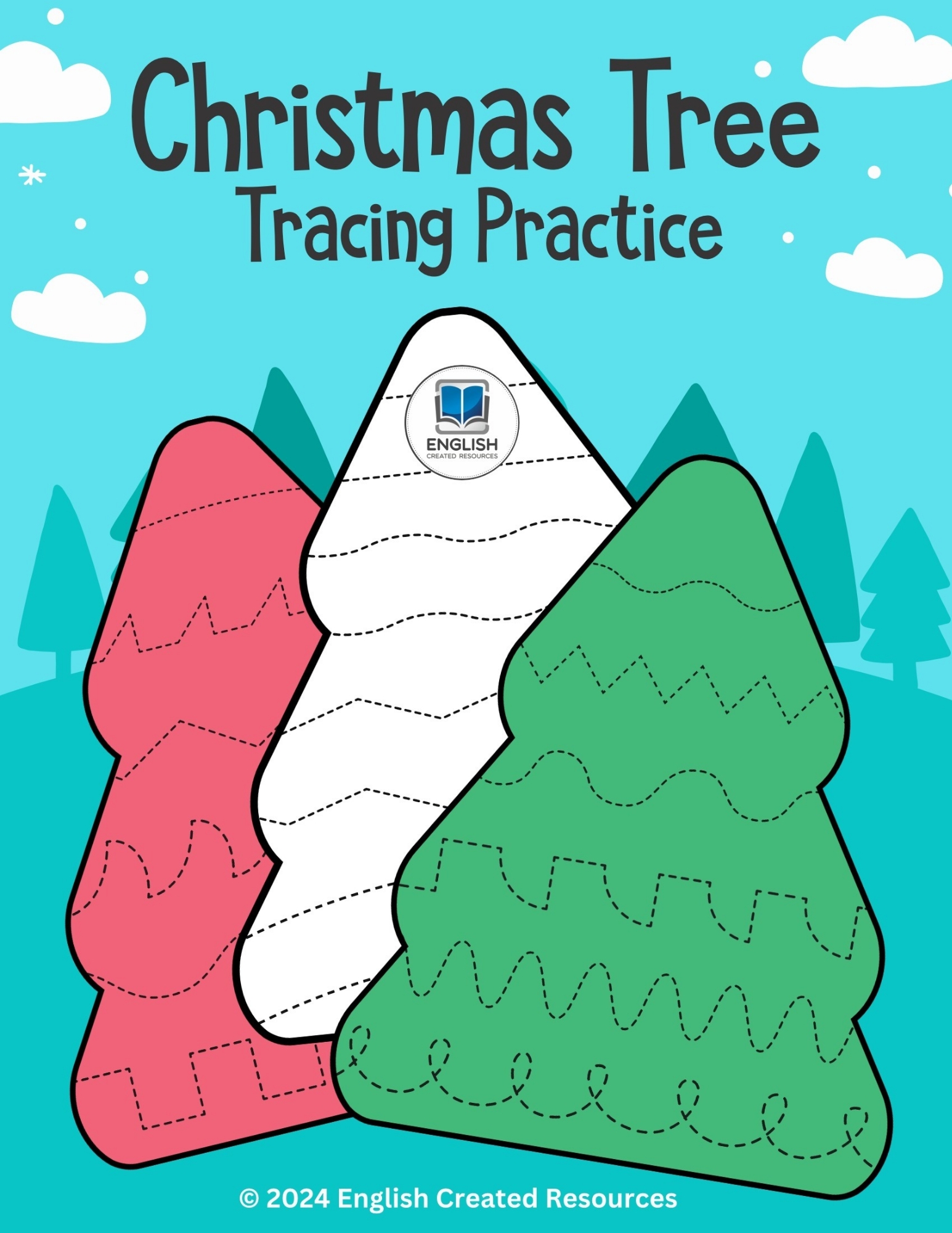 Christmas Tree Tracing Practice – English Created Resources