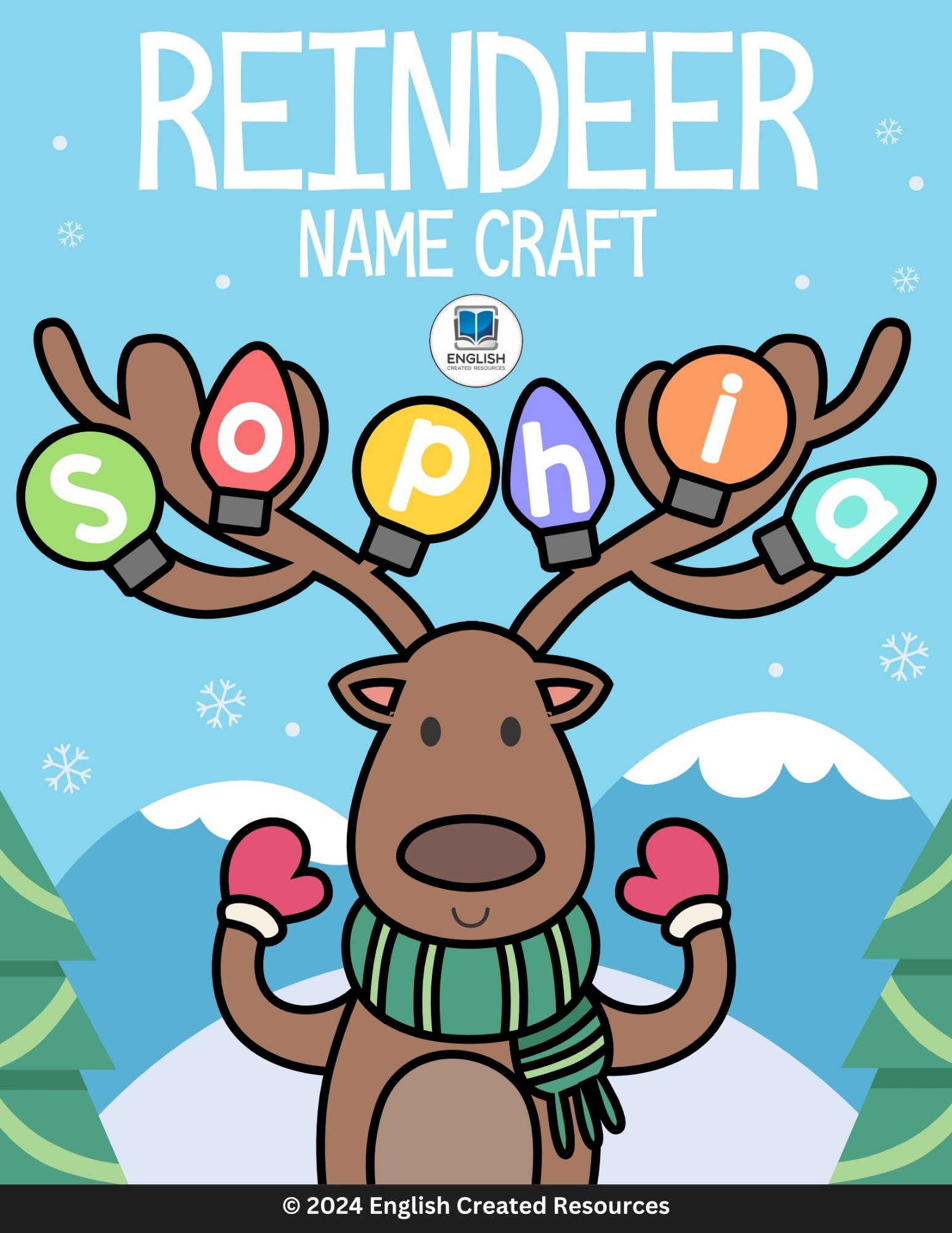 Reindeer Name Craft – English Created Resources