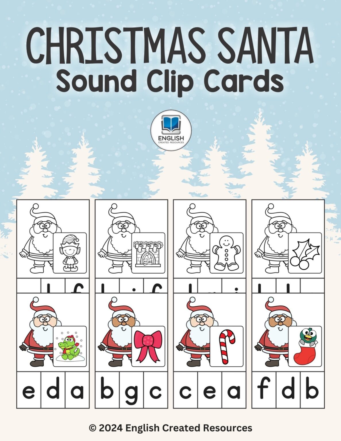 Christmas Santa Sound Clip Cards – English Created Resources