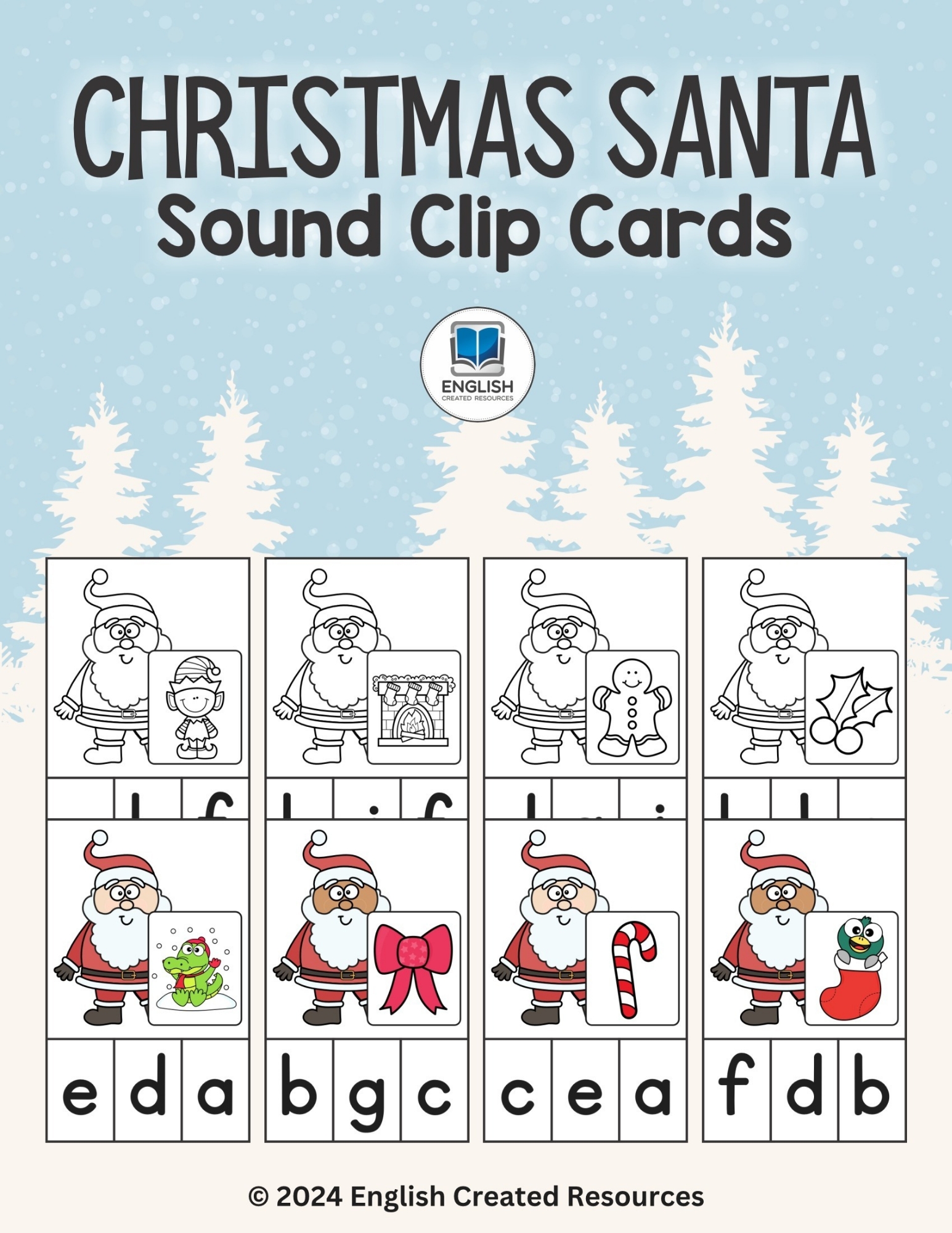 Christmas Santa Sound Clip Cards – English Created Resources