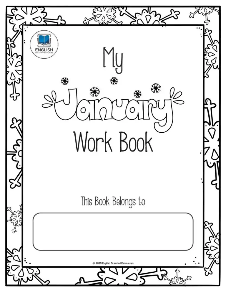 My January Workbook – English Created Resources