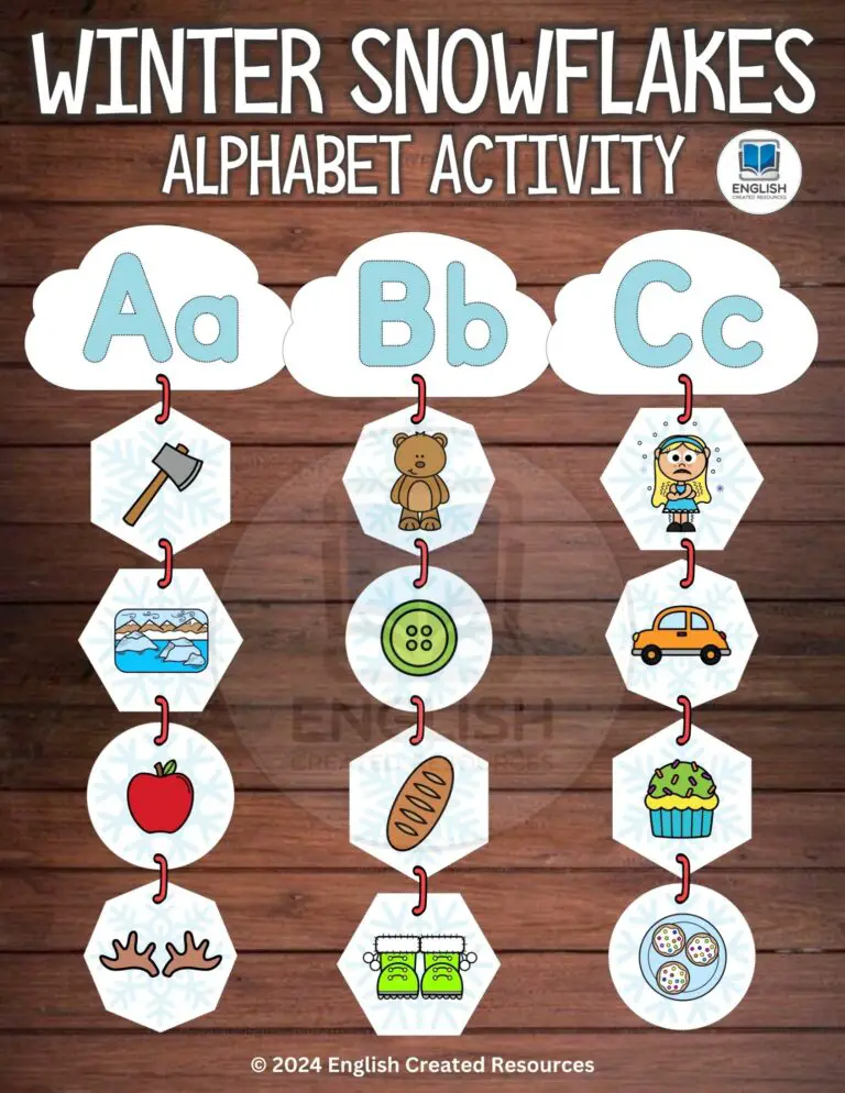 Winter Snowflakes Alphabet Activity – English Created Resources