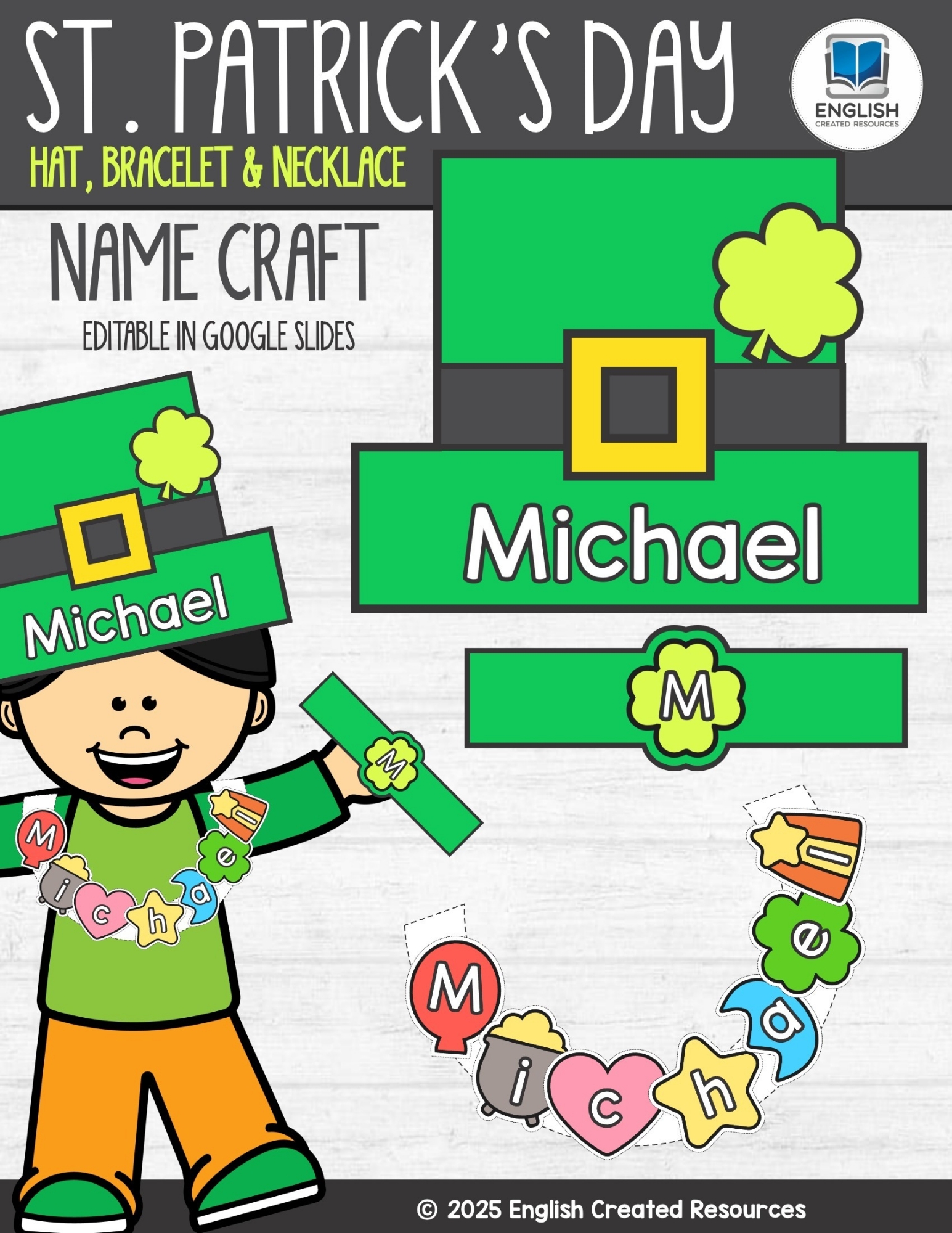St. Patrick’s Day Name Craft – English Created Resources