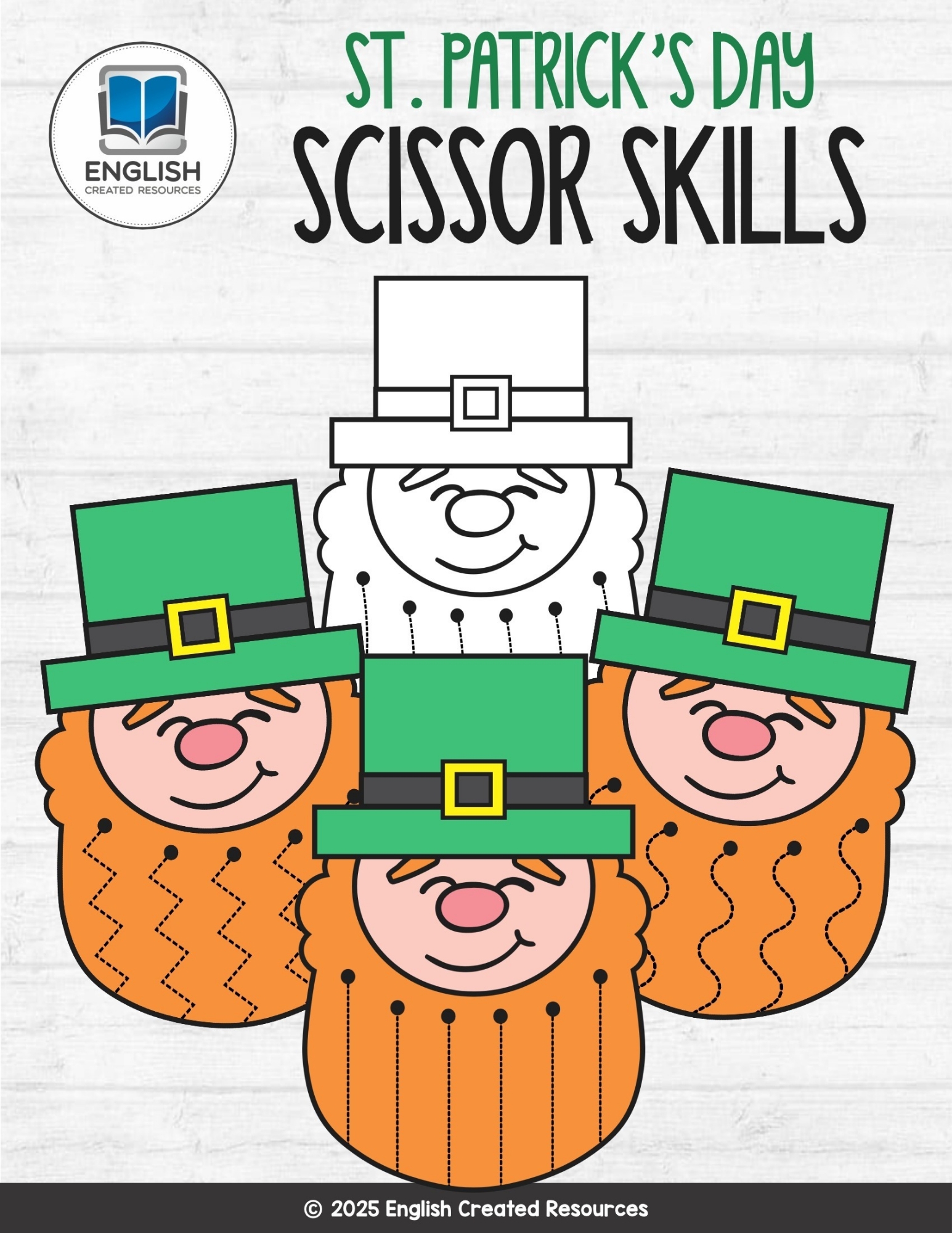 St. Patrick’s Day Scissor Skills – English Created Resources