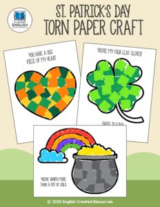 St. Patrick’s Day Torn Paper Craft – English Created Resources