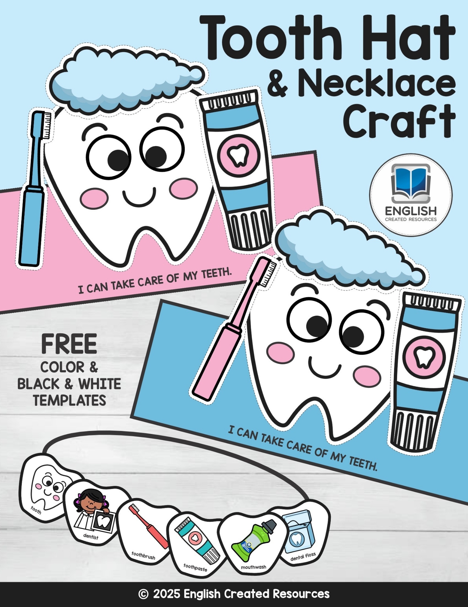 Tooth Hat And Necklace Craft – English Created Resources