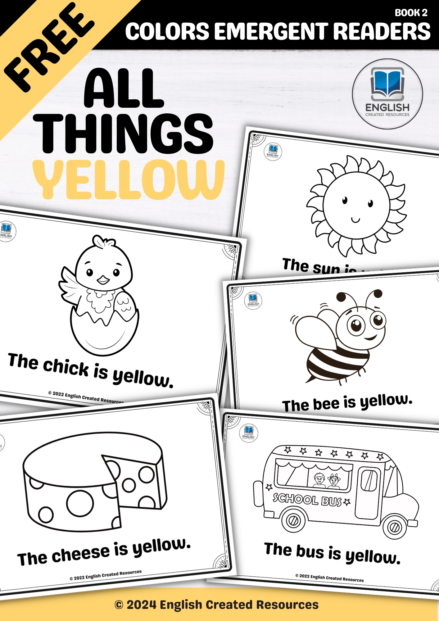 Yellow Color Emergent Reader – English Created Resources
