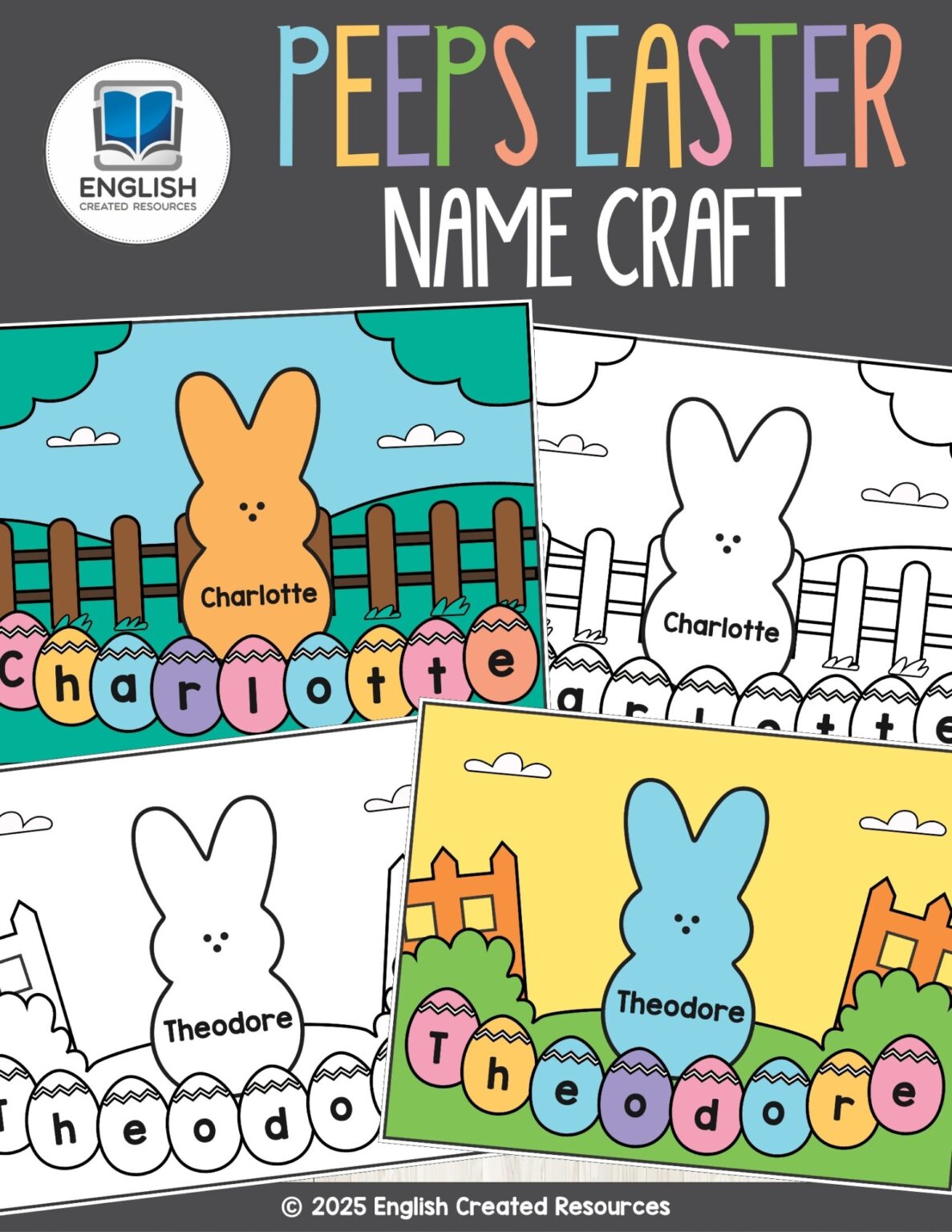 Peeps Easter Name Craft – English Created Resources